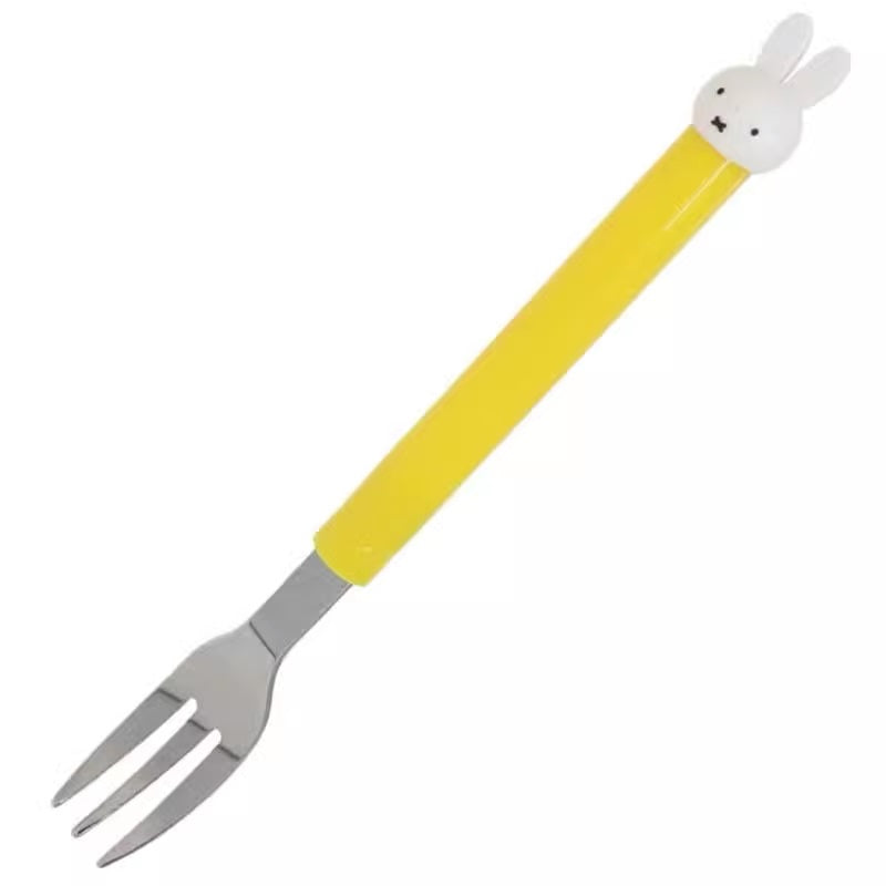 Kanesho Miffy Mascot Yellow Handle Stainless Steel Fork 15cm – TTSO